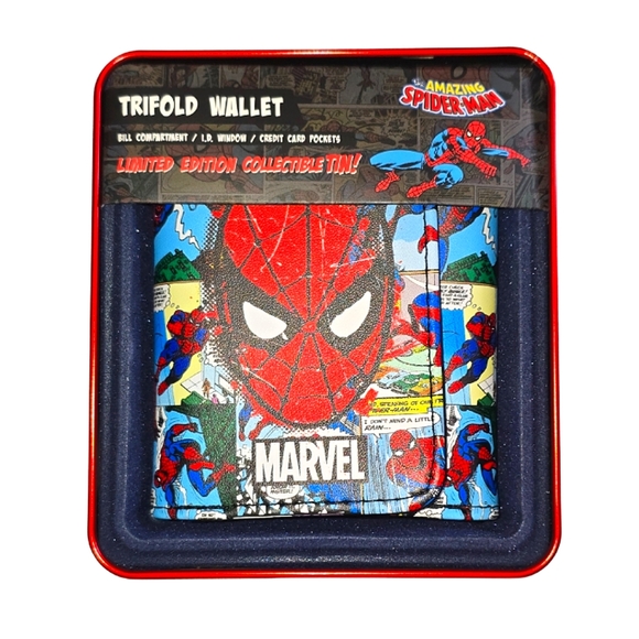 Marvel | Bags | New Marvel Limited Edition Spiderman Trifold Wallet In ...